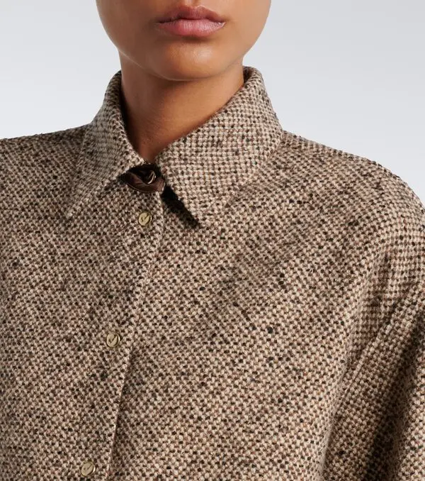 Moncler Wool-blend Tweed Overshirt