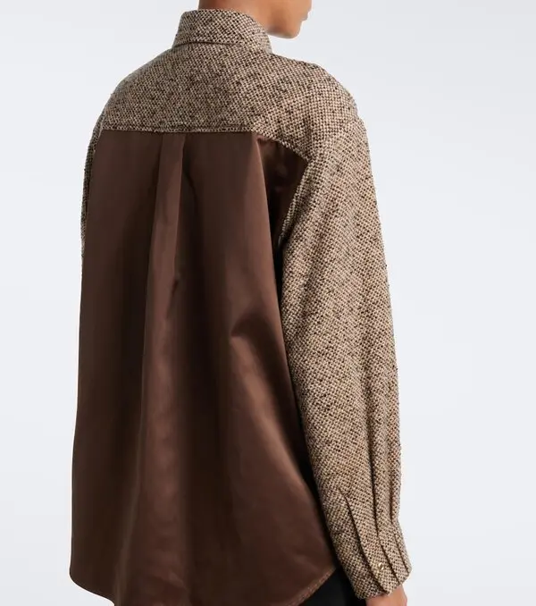 Moncler Wool-blend Tweed Overshirt