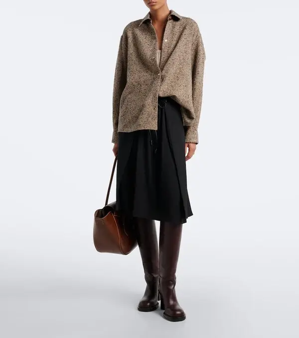 Moncler Wool-blend Tweed Overshirt