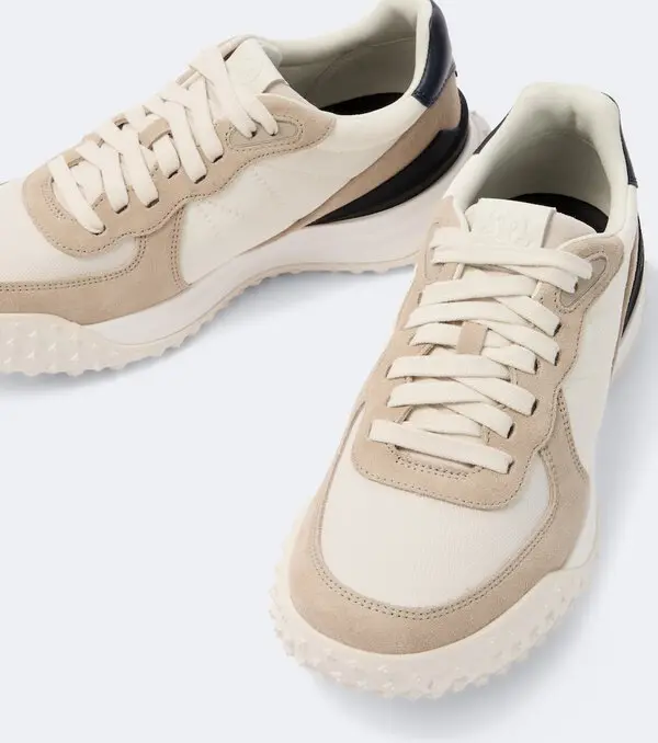 Moncler Corso Suede-trimmed Quilted Sneakers