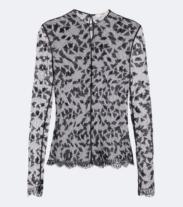 Fendi Sheer Lace Top