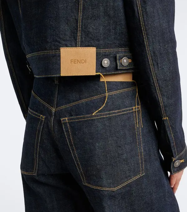 Fendi Cropped Denim Jacket