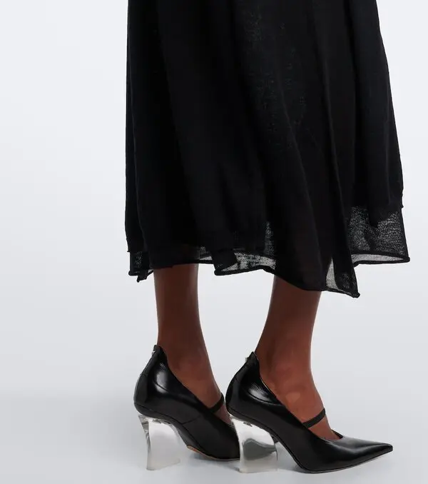 Fendi Hooded Wool Midi Dress