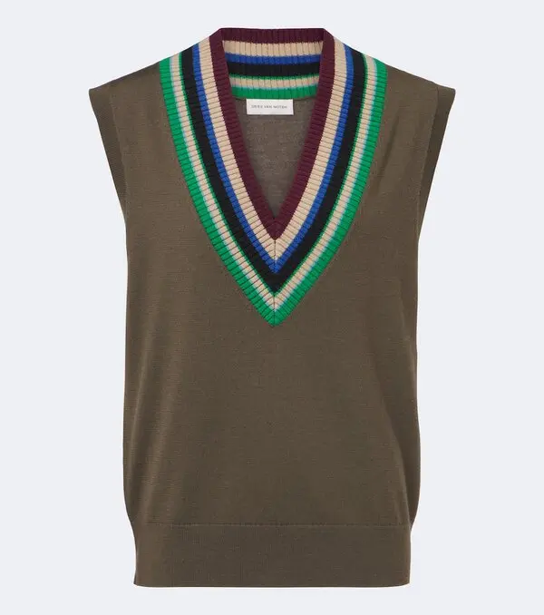 Dries Van Noten Virgin Wool Sweater Vest