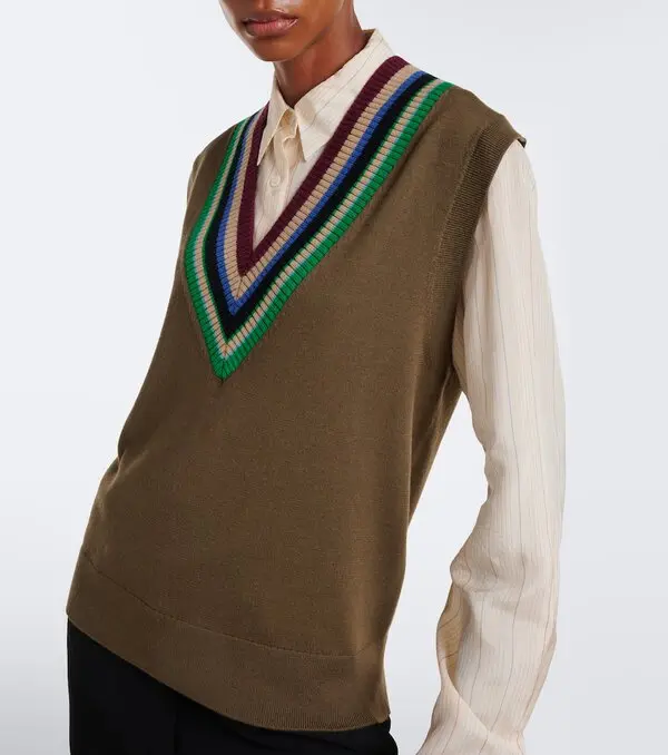 Dries Van Noten Virgin Wool Sweater Vest