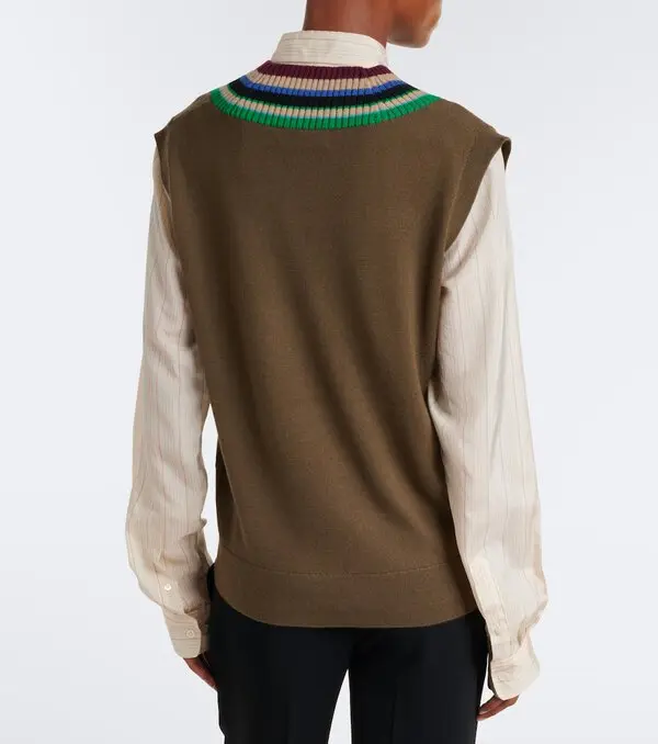Dries Van Noten Virgin Wool Sweater Vest