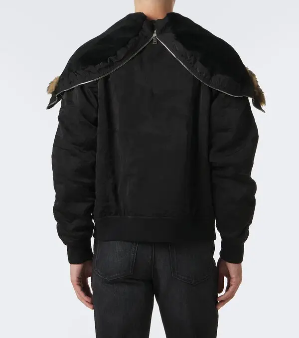 Fendi Shearling-trimmed Technical Blouson Jacket
