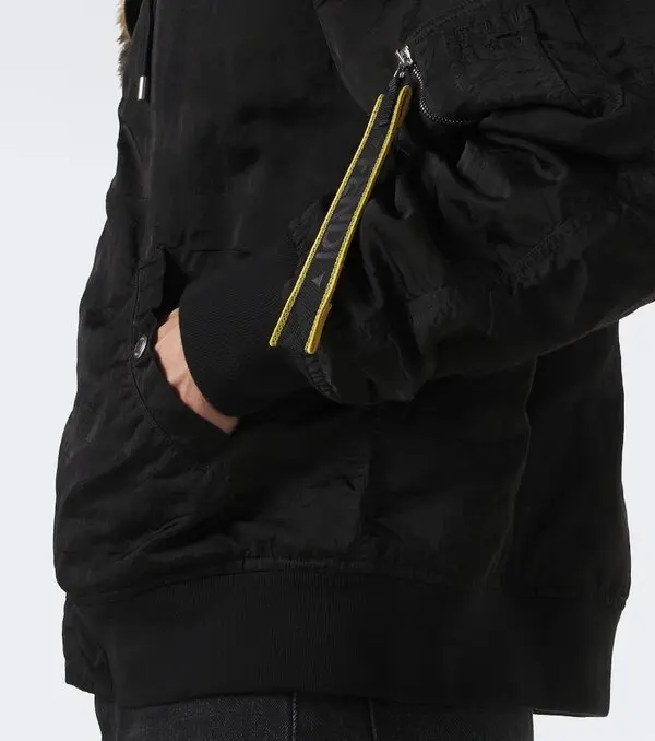 Fendi Shearling-trimmed Technical Blouson Jacket