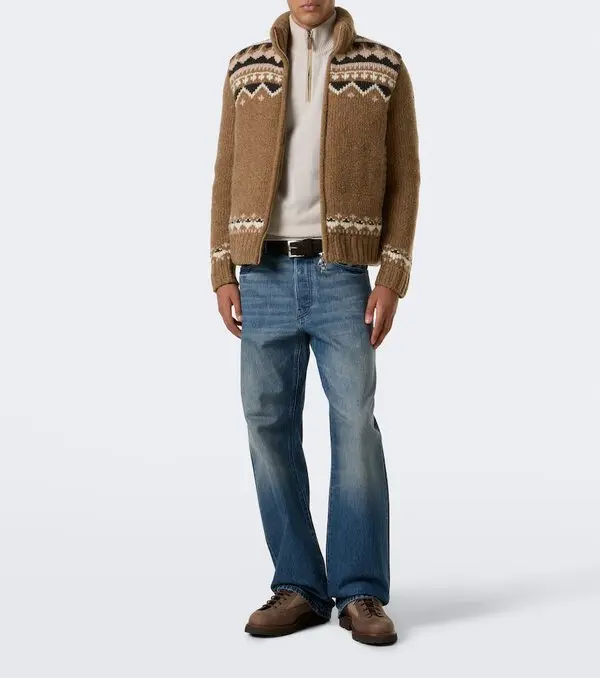 Moncler Jacquard Wool-blend Down Jacket