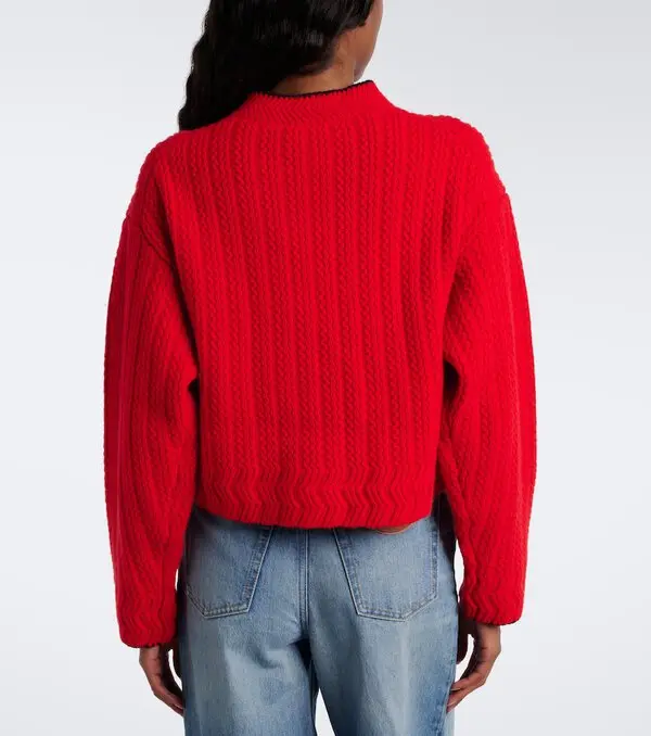 Chloé Embroide Wool And Cashmere Cardigan