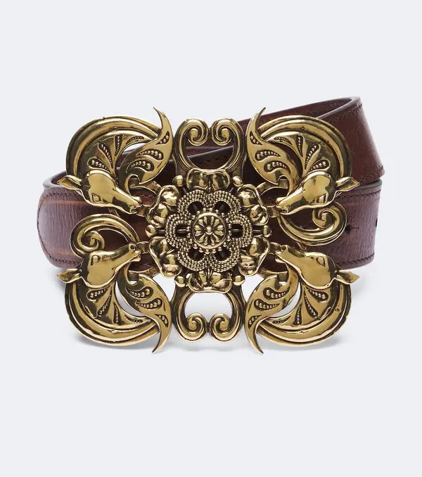 Chloé Leather Belt - Brown