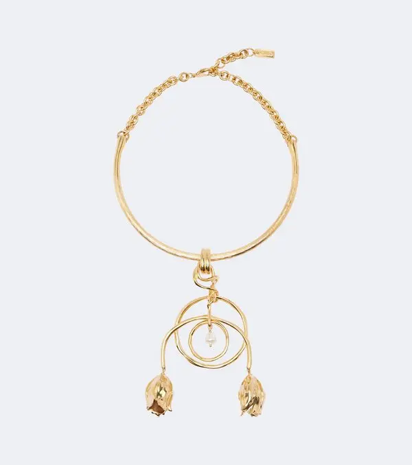 Chloé Plated Pearl Necklace - Gold