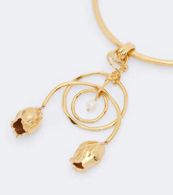Chloé Plated Pearl Necklace