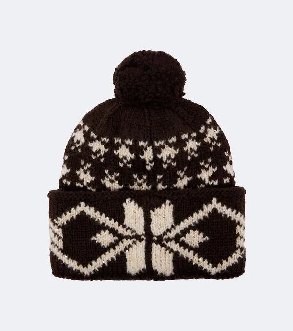 Moncler Sequined Fair Isle Wool-blend Beanie