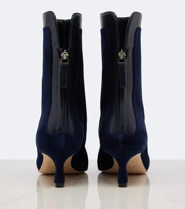 Manolo Blahnik Zufavis Suede Ankle Boots