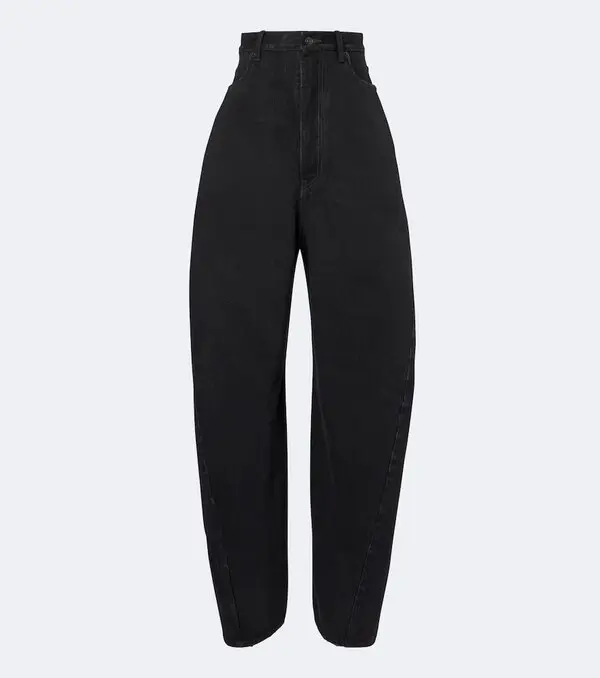 Balenciaga Mid-rise Barrel-leg Jeans - Black