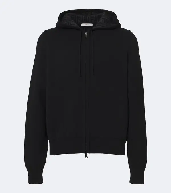 Fendi Cashmere-blend Zip-up Hoodie
