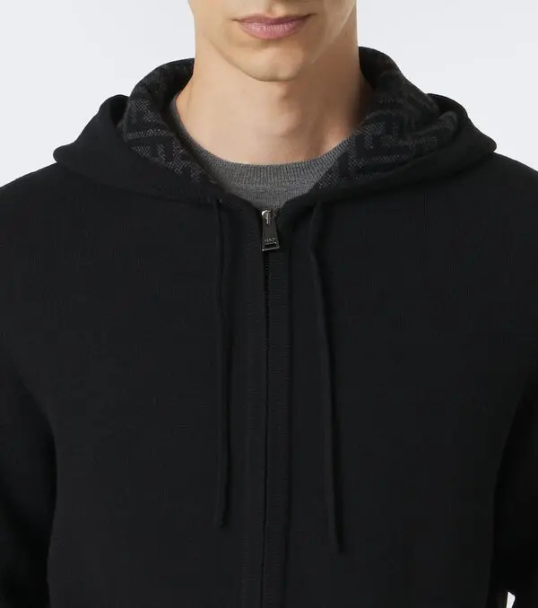 Fendi Cashmere-blend Zip-up Hoodie