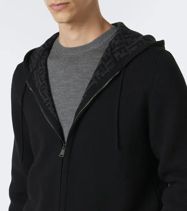 Fendi Cashmere-blend Zip-up Hoodie