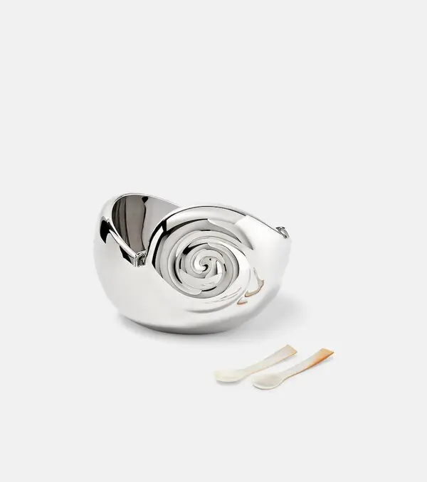 L'Objet X Jessica Mccormack Stainless Steel Caviar Dish And Spoon Set