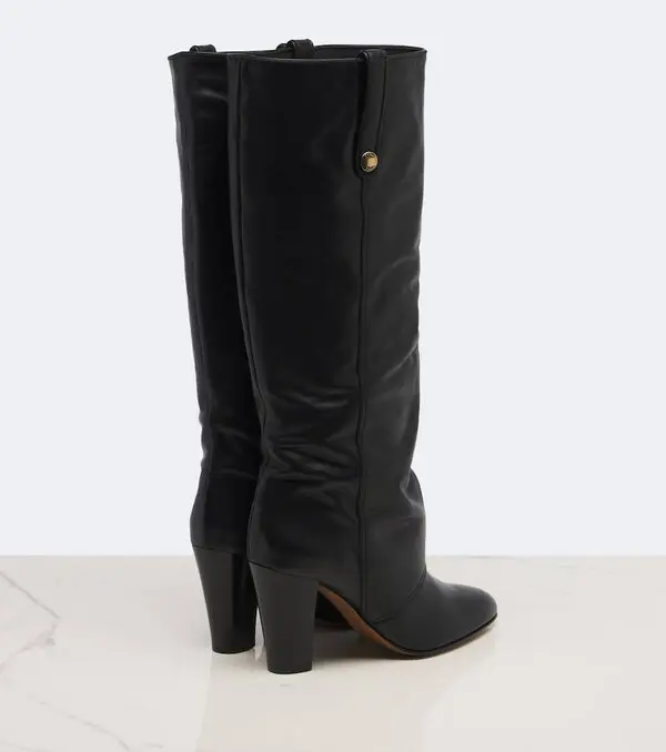 Chloé Anouk Leather Knee-high Boots - Black
