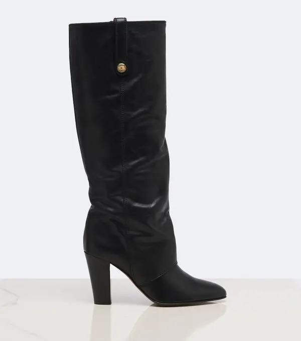 Chloé Anouk Leather Knee-high Boots - Black