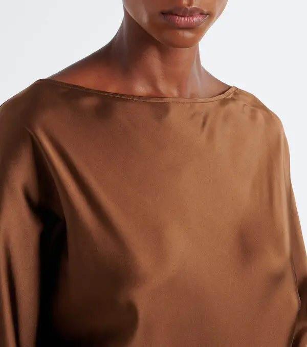 Staud Freda Silk-blend Satin Cocktail Dress