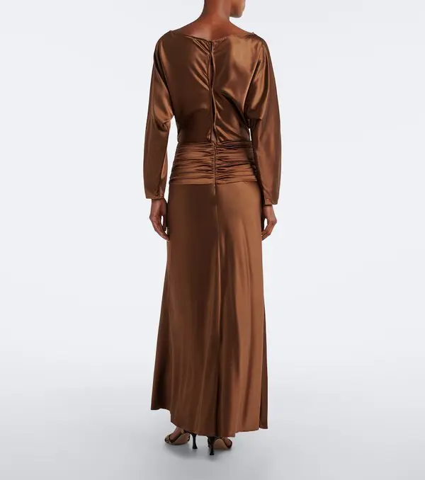 Staud Freda Silk-blend Satin Cocktail Dress