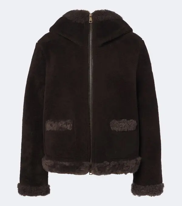 Moncler Leuctre Shearling-trimmed Down Jacket - Brown