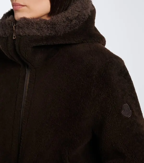 Moncler Leuctre Shearling-trimmed Down Jacket - Brown