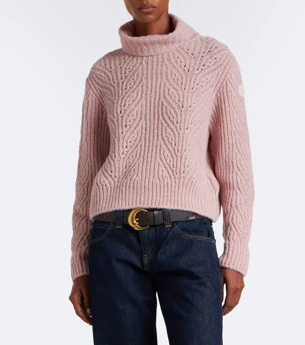 Moncler Wool, Alpaca, And Cashmere Turtleneck Sweater