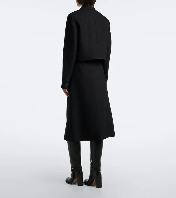 Fendi Wool-blend Bouclé Midi Skirt