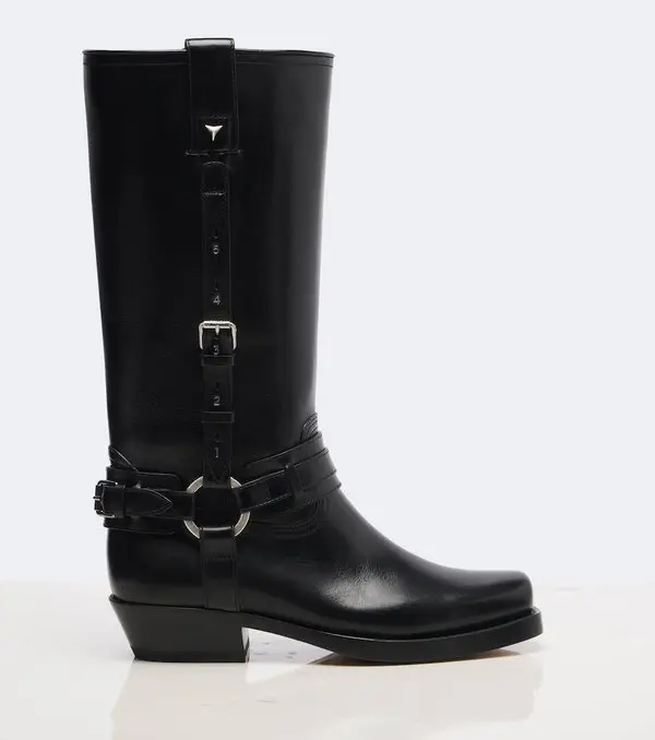 Fendi Leather Biker Boots