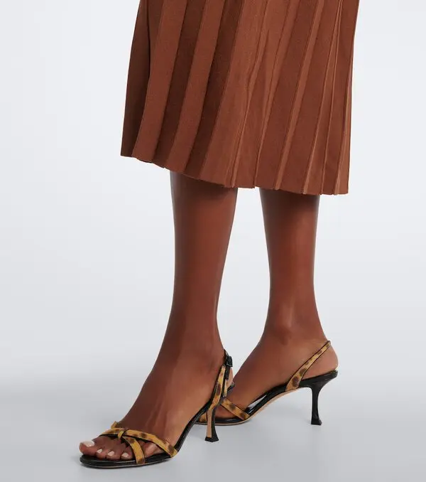 Staud Elyse Knitted Pleated Midi Dress