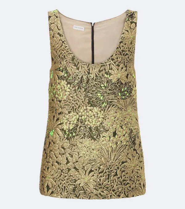 Dries Van Noten Floral Jacquard Top
