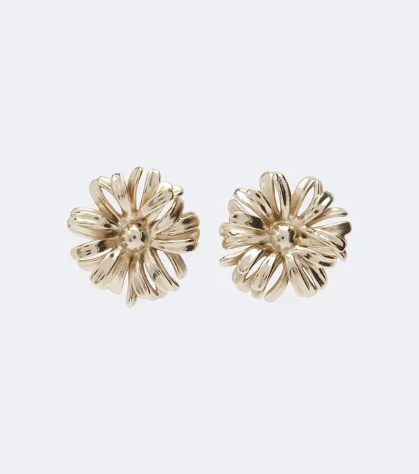 Dries Van Noten Floral Earrings - Brown
