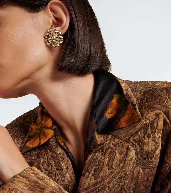 Dries Van Noten Floral Earrings