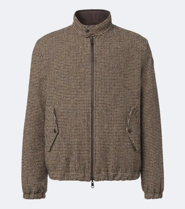 Moncler Ebrodel Reversible Wool-blend Down Jacket - Brown