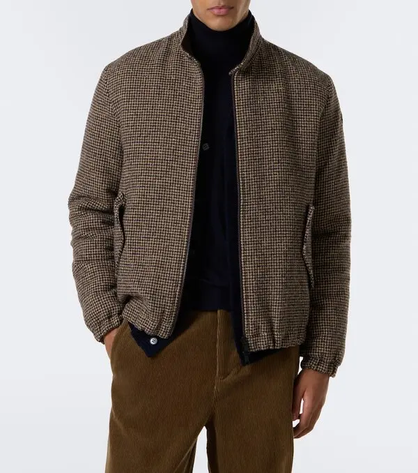 Moncler Ebrodel Reversible Wool-blend Down Jacket