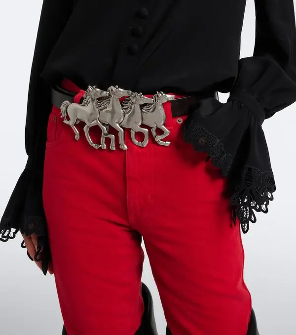 Chloé Running Horses Leather Belt
