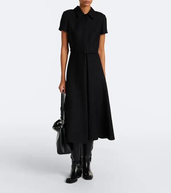 Fendi Wool-blend Bouclé Midi Dress