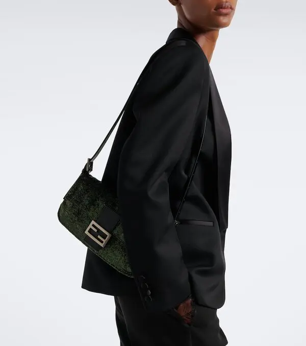 Fendi Baguette® 26424 Small Embellished Shoulder Bag