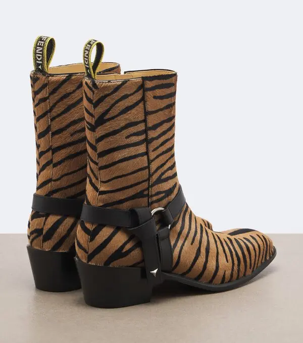 Fendi Printed Calf Hair Mid-calf Boots
