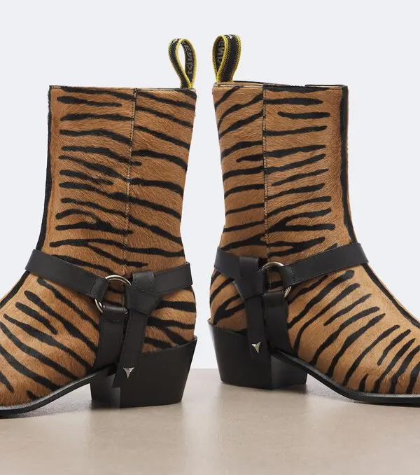 Fendi Printed Calf Hair Mid-calf Boots