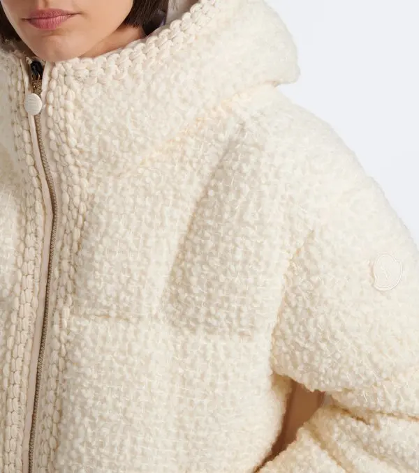 Moncler Cristallin Wool-blend Bouclé Down Jacket
