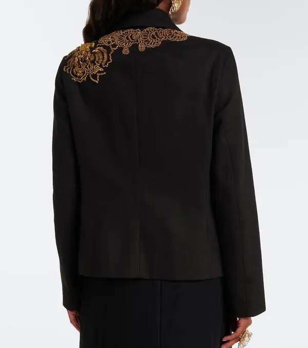 Dries Van Noten Embellished Cotton Jacket