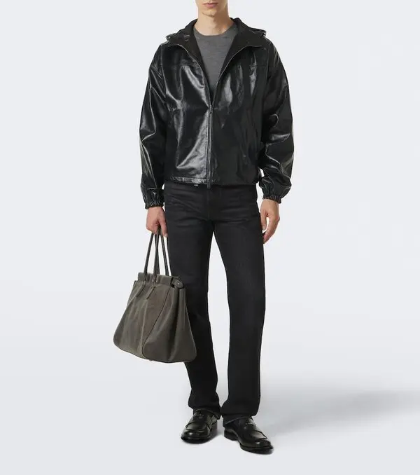 Fendi Leather Bomber Jacket