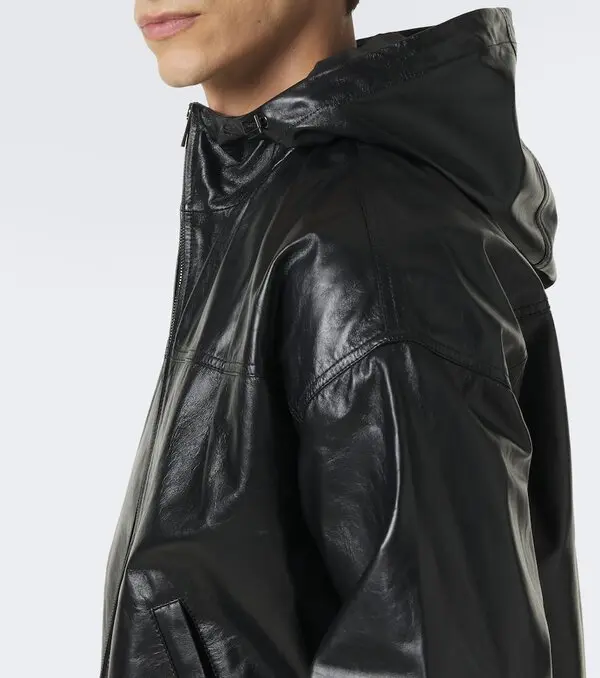 Fendi Leather Bomber Jacket