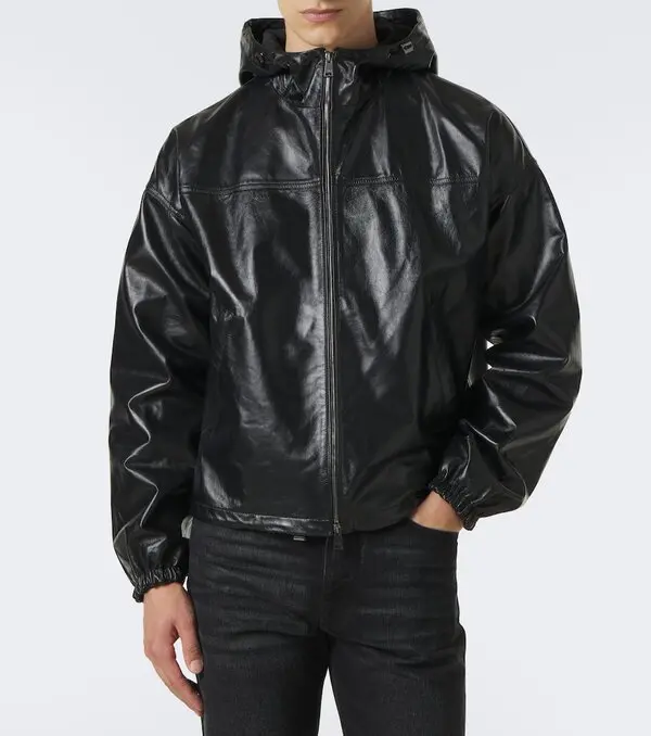 Fendi Leather Bomber Jacket