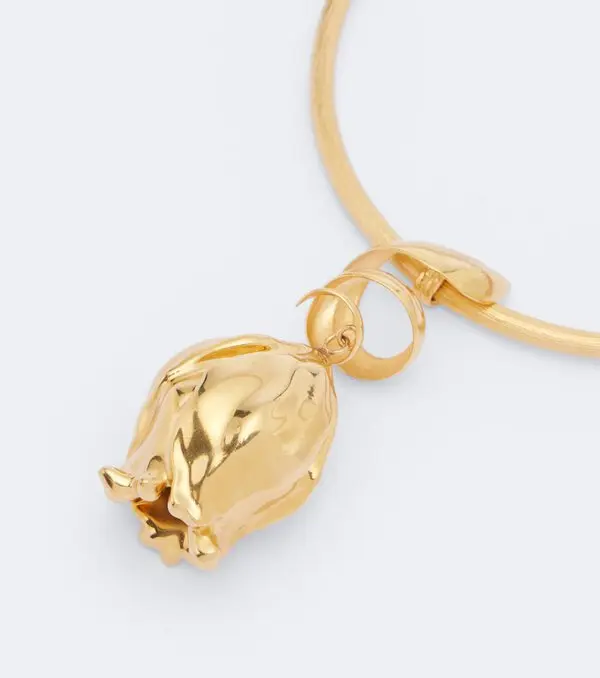 Chloé Floral Pendant Necklace - Gold